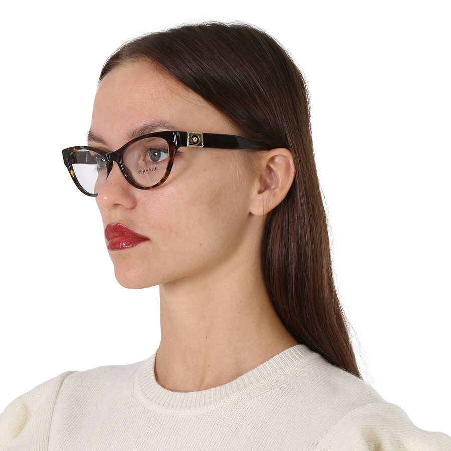 Versace Demo Cat Eye Ladies Eyeglasses VE3296 108 54 8056597340977 ...