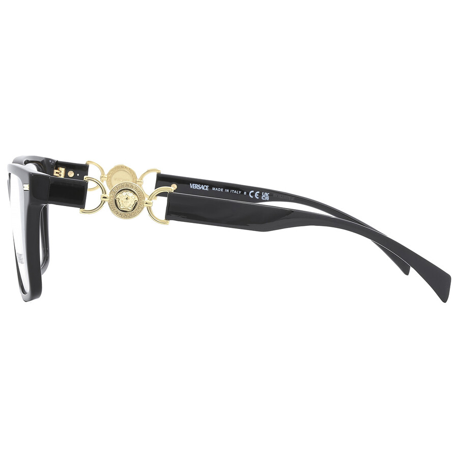 Versace Demo Rectangular Eyeglasses VE3335 GB1 56 8056597830027 - Eyeglasses - Jomashop
