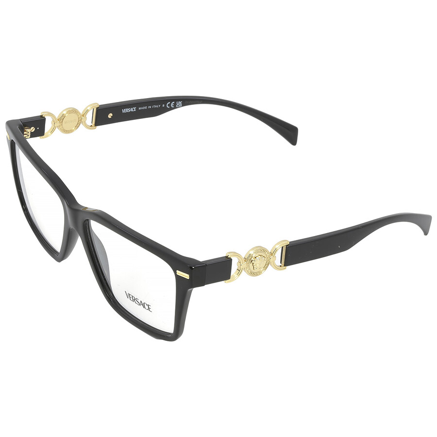 Versace Demo Rectangular Eyeglasses VE3335 GB1 56 8056597830027 - Eyeglasses - Jomashop
