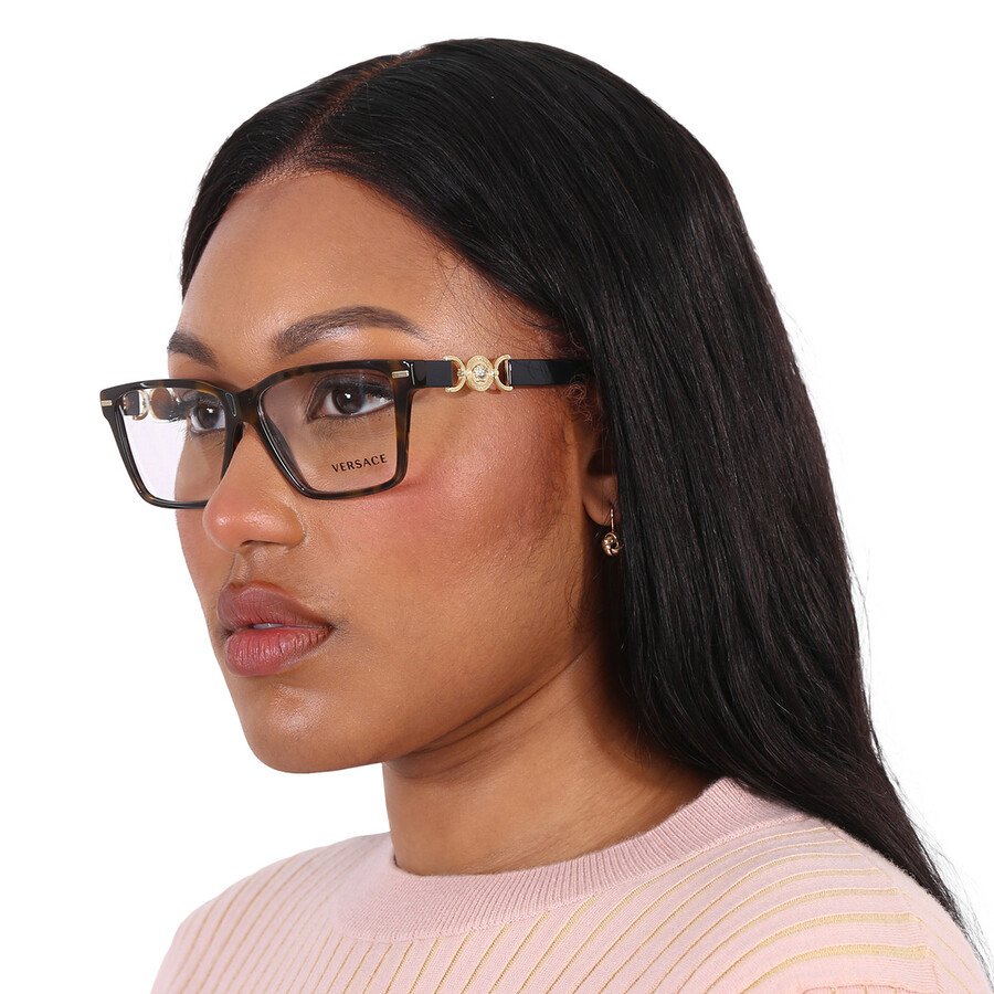 Versace Demo Rectangular Ladies Eyeglasses VE3335 5404 56 8056597829984 ...