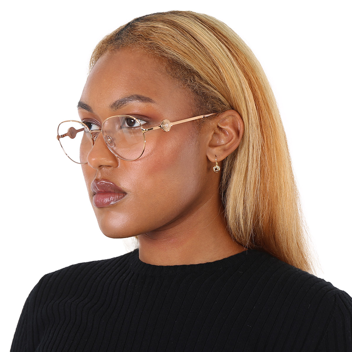 Versace Demo Round Ladies Eyeglasses VE1288 1412 54 8056597832366 ...