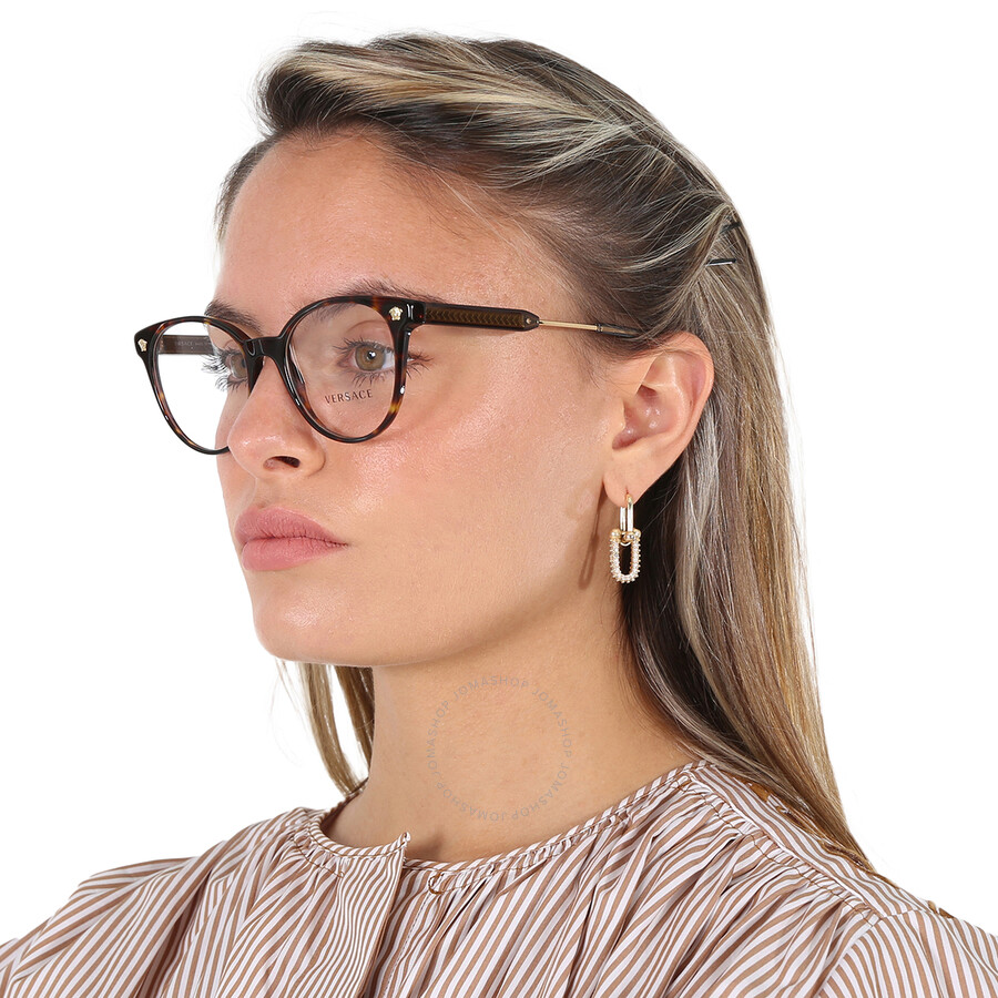 Versace Demo Round Ladies Eyeglasses Ve3291 108 51 8056597219785 Eyeglasses Jomashop