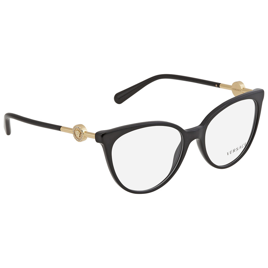 Versace Demo Square Ladies Eyeglasses VE3298B GB1 55 8056597385183 - Eyeglasses - Jomashop