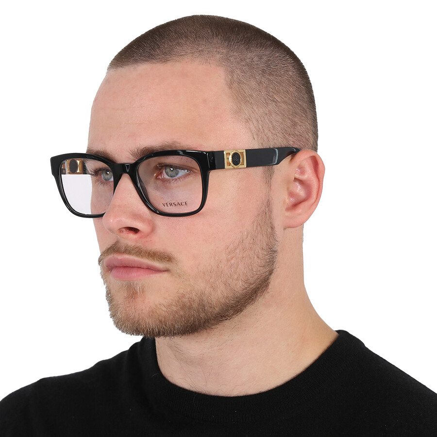 Versace Demo Square Men's Eyeglasses VE3314 GB1 56 8056597896696 - Eyeglasses - Jomashop