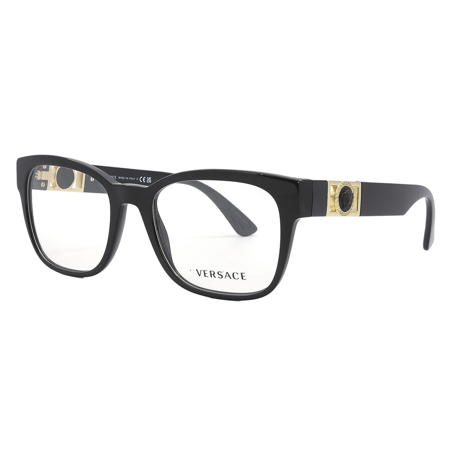 Versace Demo Square Men's Eyeglasses VE3314 GB1 56 8056597896696 - Eyeglasses - Jomashop