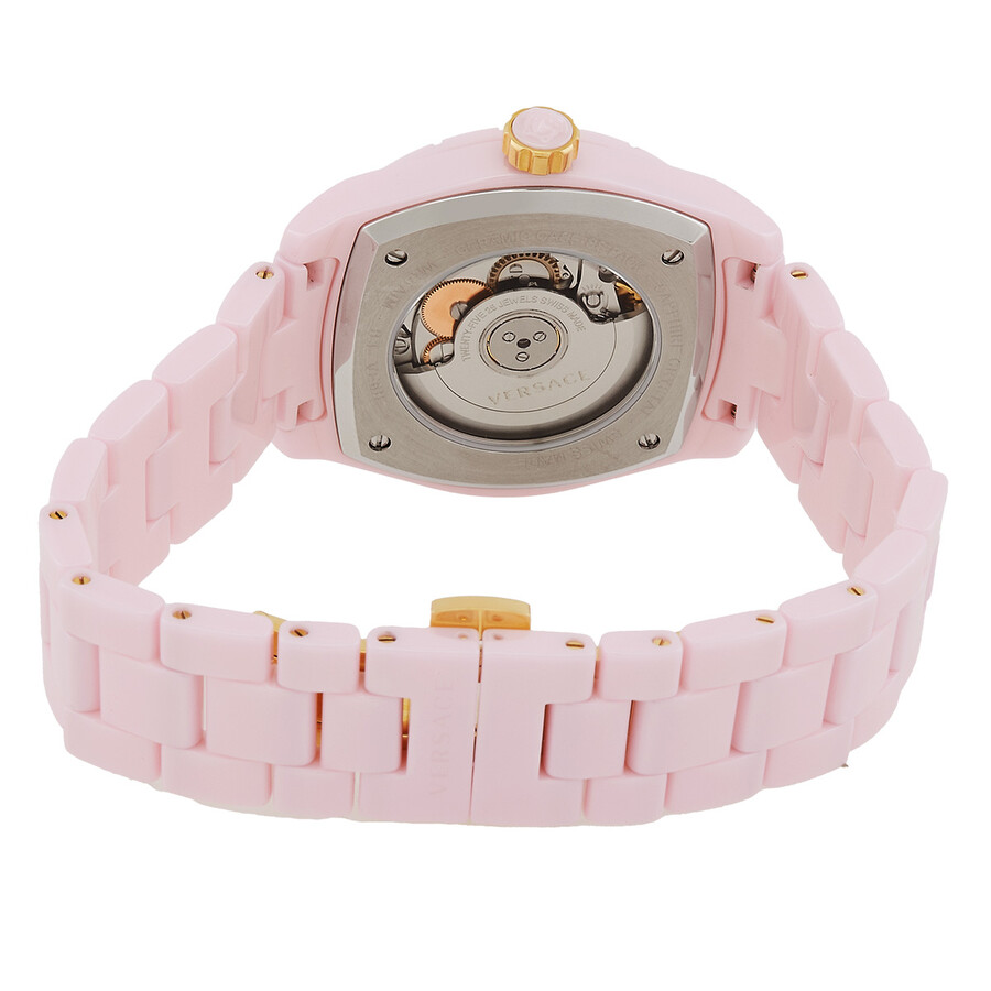 Versace Dv One Automatic Pink Dial Watch VE6B00323 7630615127422 ...