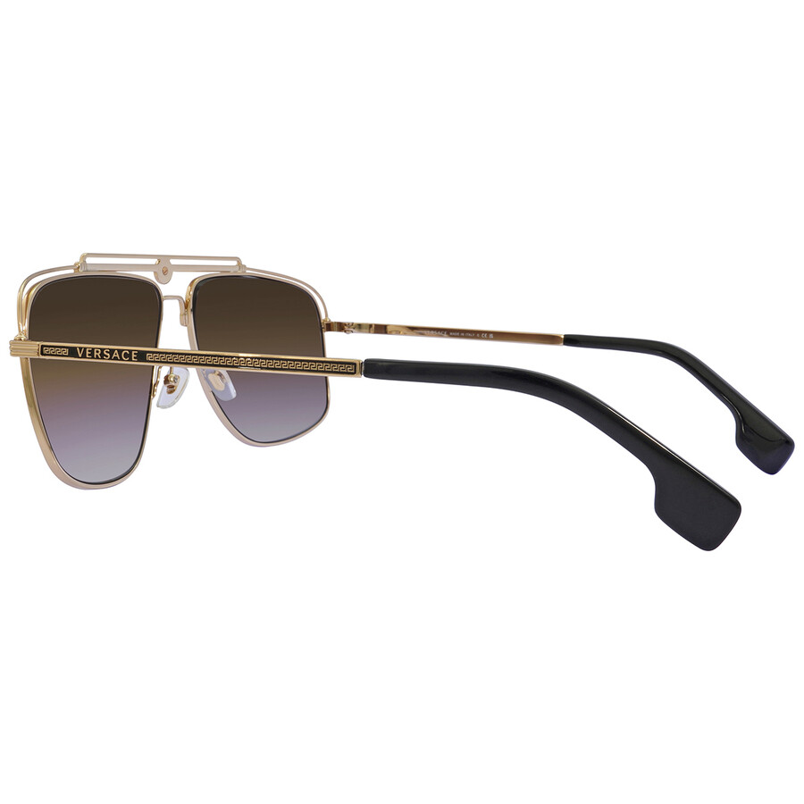 Versace Gray Gradient Brown Rectangular Men's Sunglasses VE2242 100289 ...