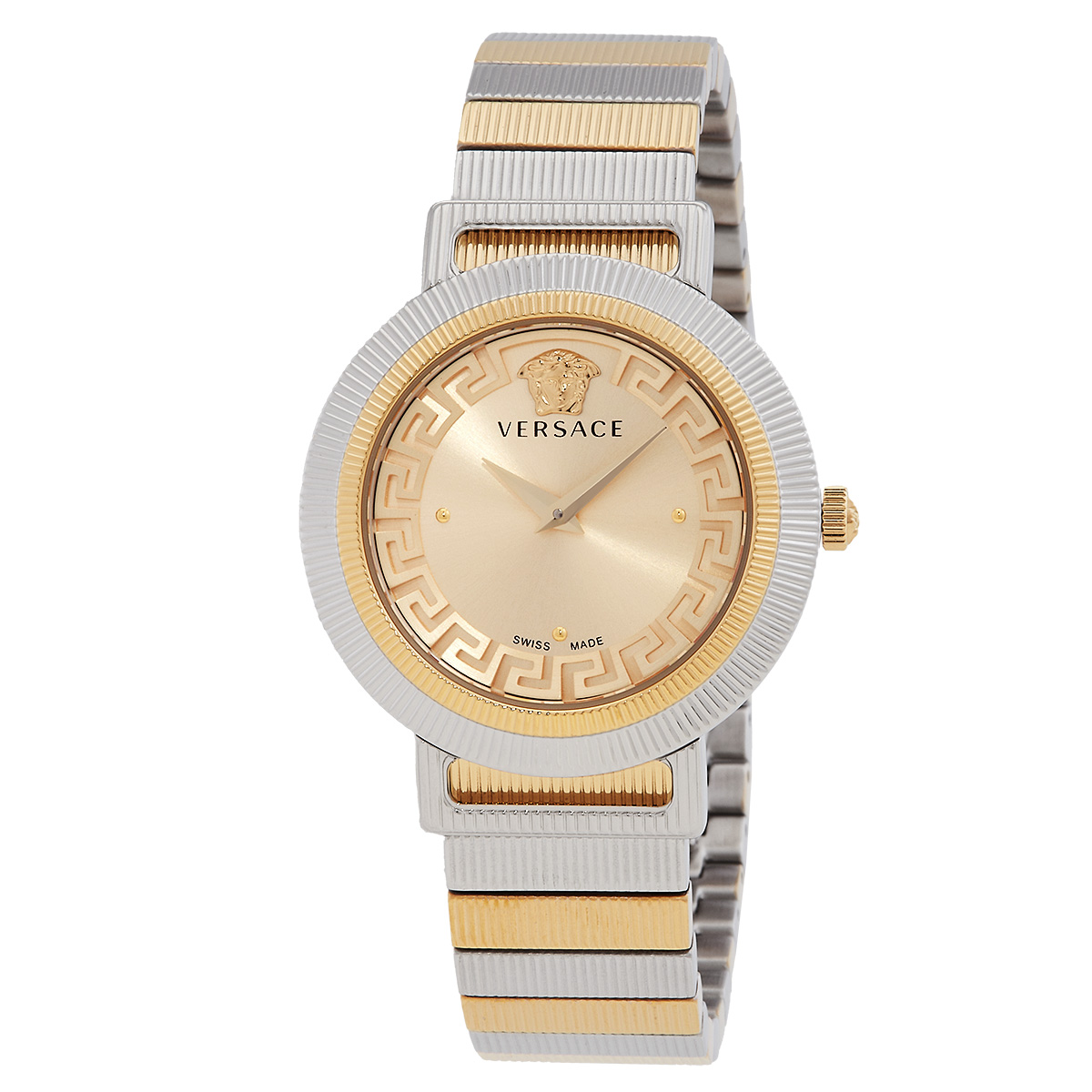 Versace Greca Chic Quartz Gold Dial Ladies Watch VE3D00422 ...