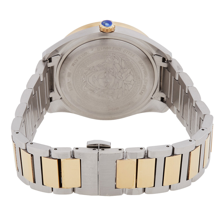 Versace Greca Dome Quartz Blue Dial Two-Tone Men's Watch VE2T00422 ...