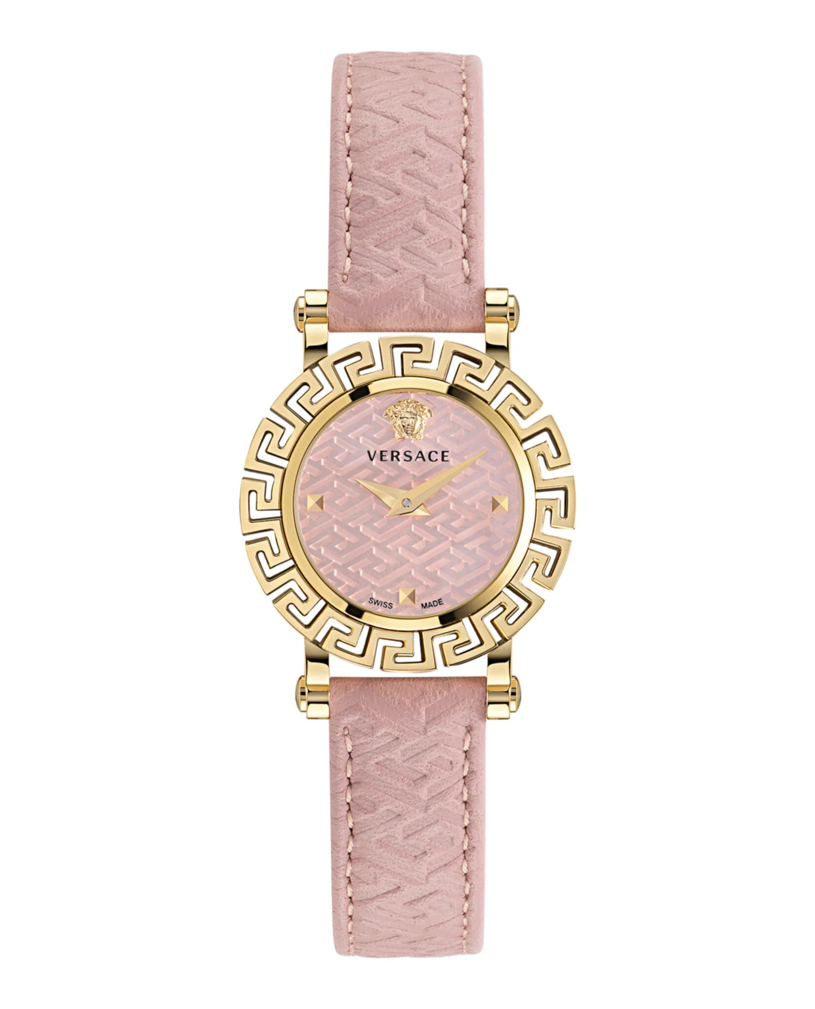 Versace Greca Glam Quartz Pink Dial Ladies Watch VE2Q00222 - Watches ...