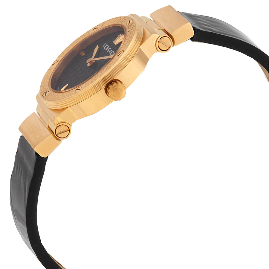 Versace Greca Logo Mini Quartz Black Dial Ladies Watch VEZ100221 ...