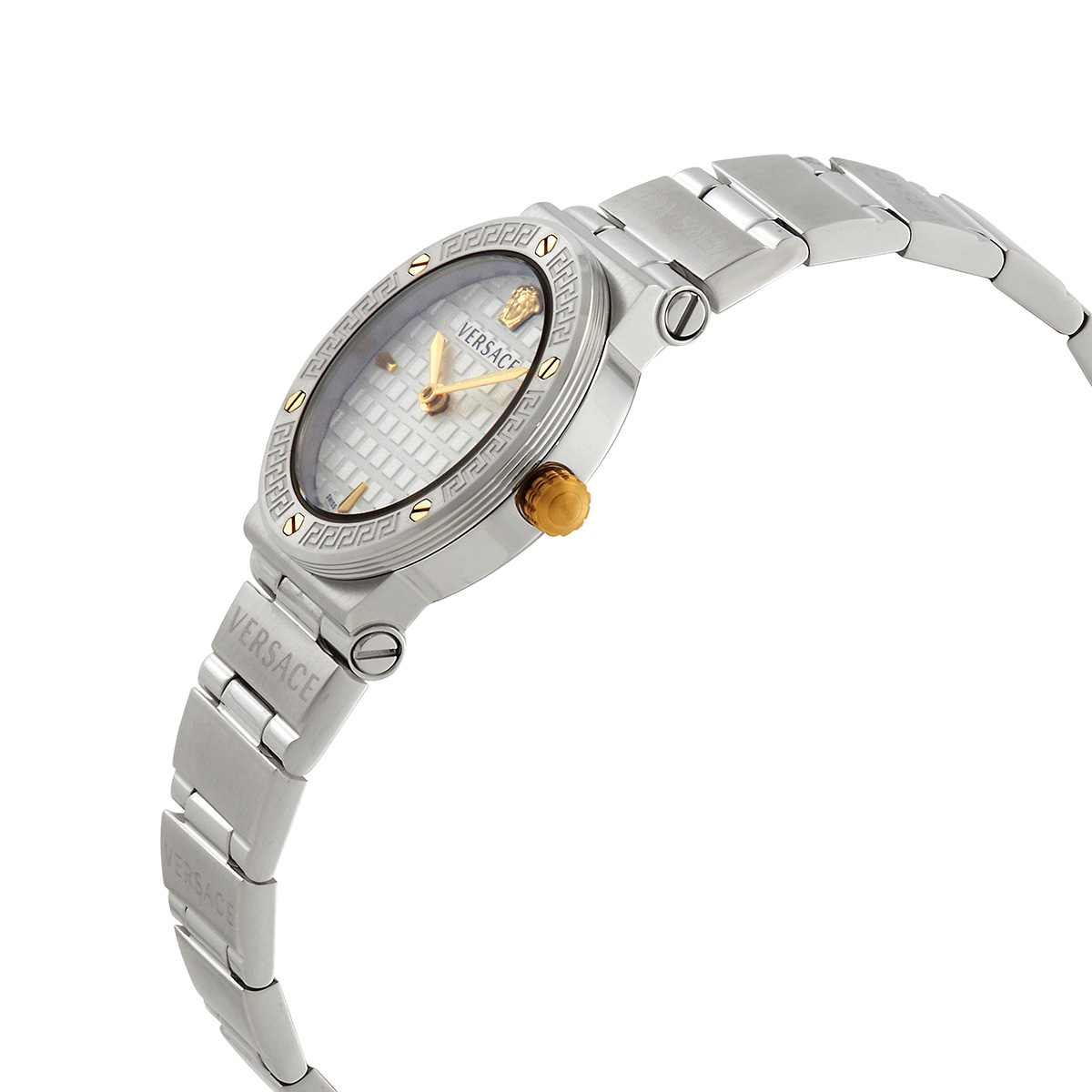 Versace Greca Logo Quartz Silver Dial Ladies Watch VEZ100321 ...