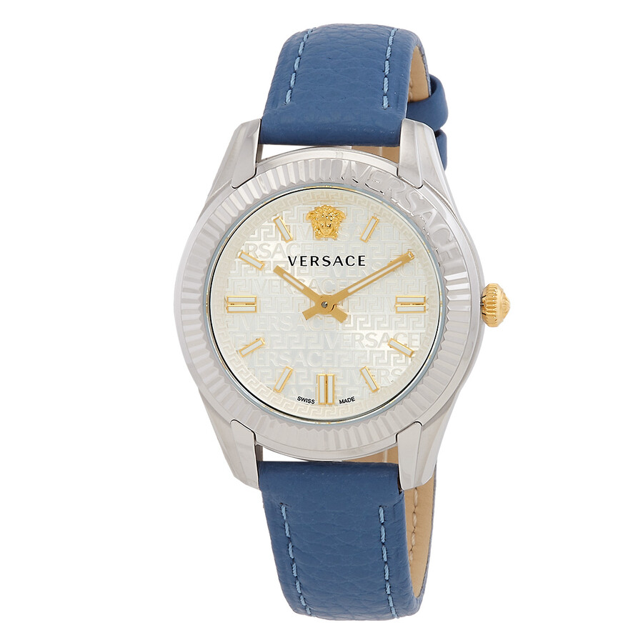 Versace Greca Time Quartz Silver Dial Ladies Watch VE6C00123 ...