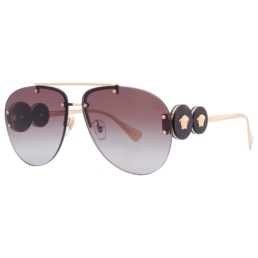 Versace Grey Gradient Brown Oversized Ladies Sunglasses VE2250 148889 ...