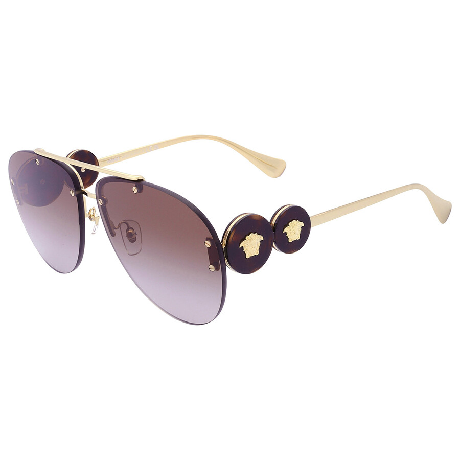Versace Grey Gradient Brown Oversized Ladies Sunglasses VE2250 148889 ...