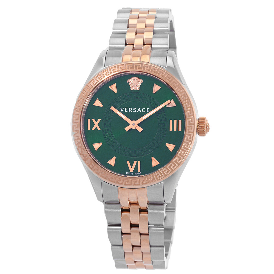 Versace Hellenyium Quartz Green Dial Ladies Watch VE2S00422 ...