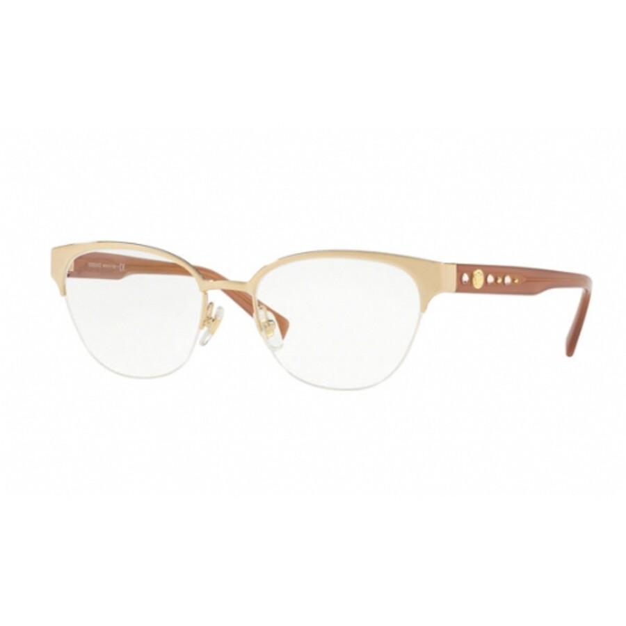 Versace Ladies Gold Tone Square Eyeglass Frames VE1255B 1002 52 8053672953022 - Eyeglasses ...