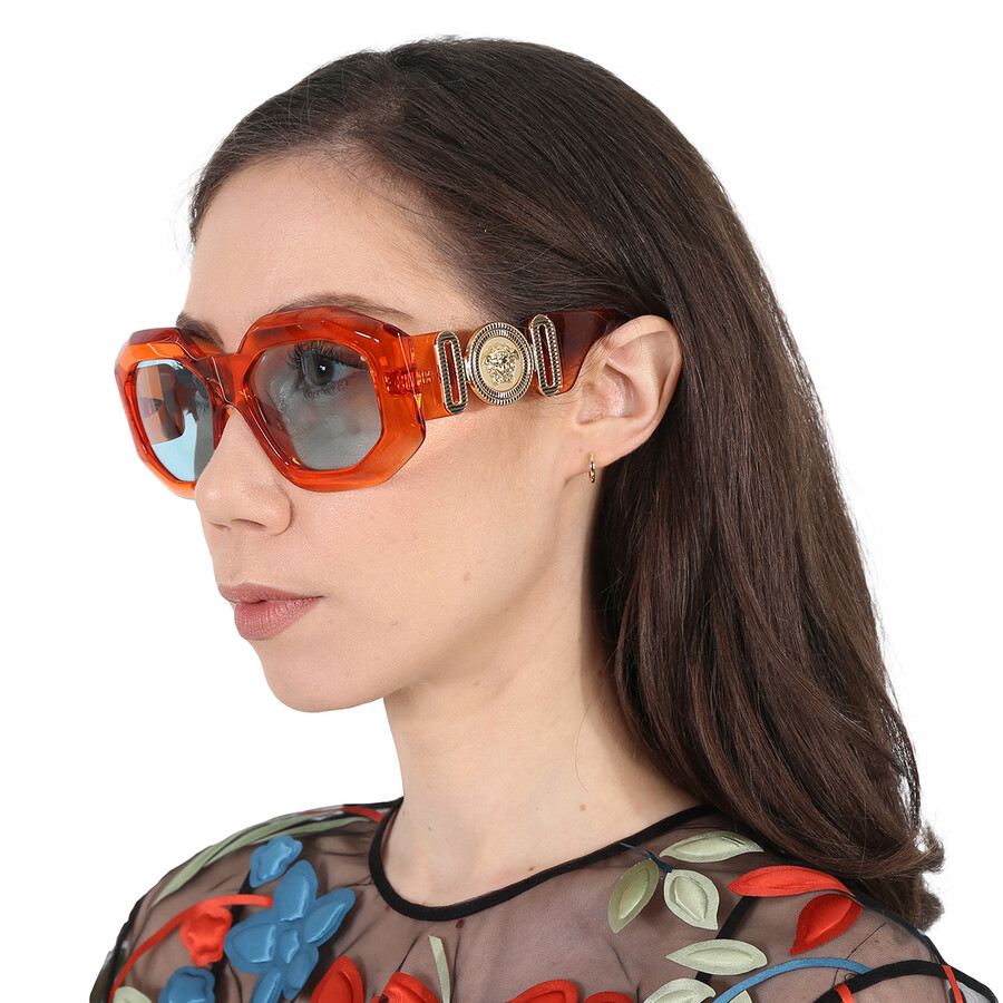 Versace Light Azure Irregular Ladies Sunglasses VE4424U 536265 56 ...