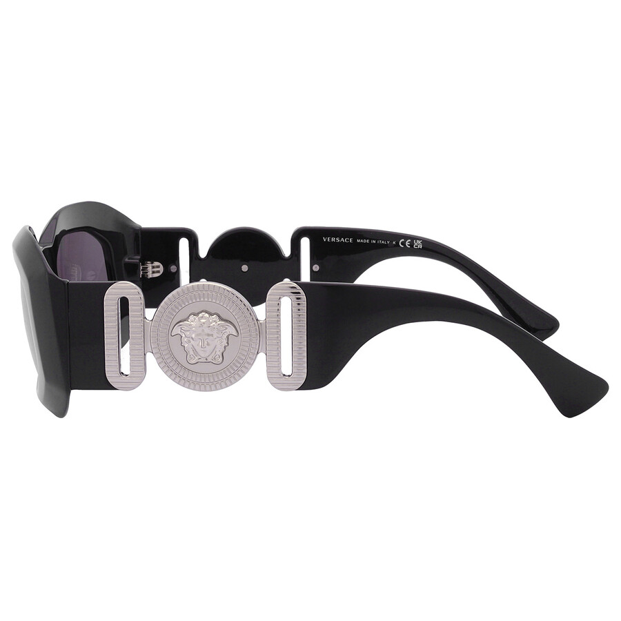 Versace Light Grey Mirrored Silver Irregular Men's Sunglasses VE4425U ...