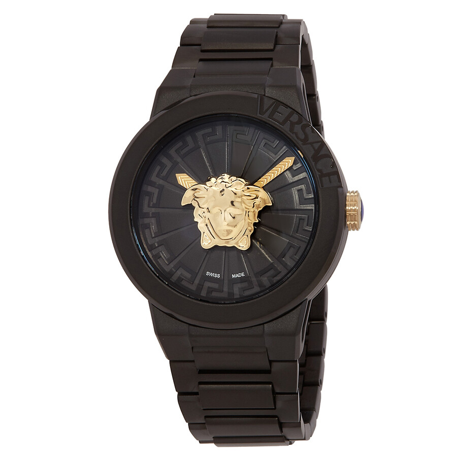 Versace Medusa Infinite Quartz Black Dial Ladies Watch VE3F00622 ...