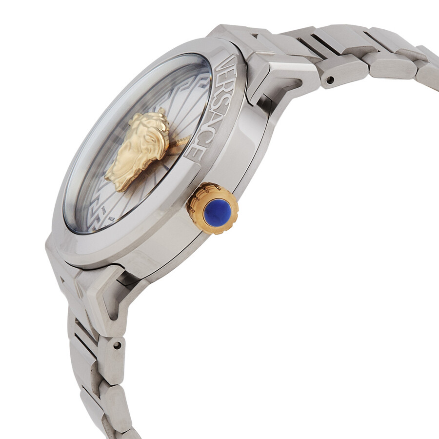 Versace Medusa Infinite Quartz Silver Dial Ladies Watch VE3F00322 ...