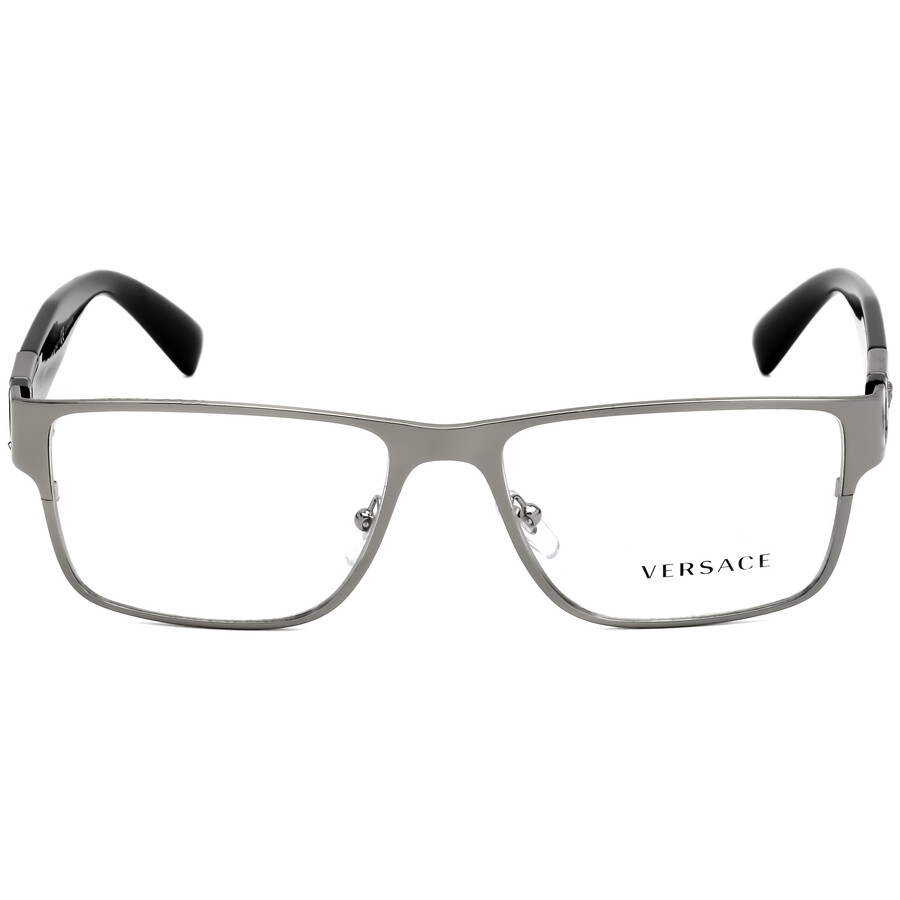 Versace Men's Gunmetal Square Eyeglass Frames VE1274100155 VE1274 1001 ...