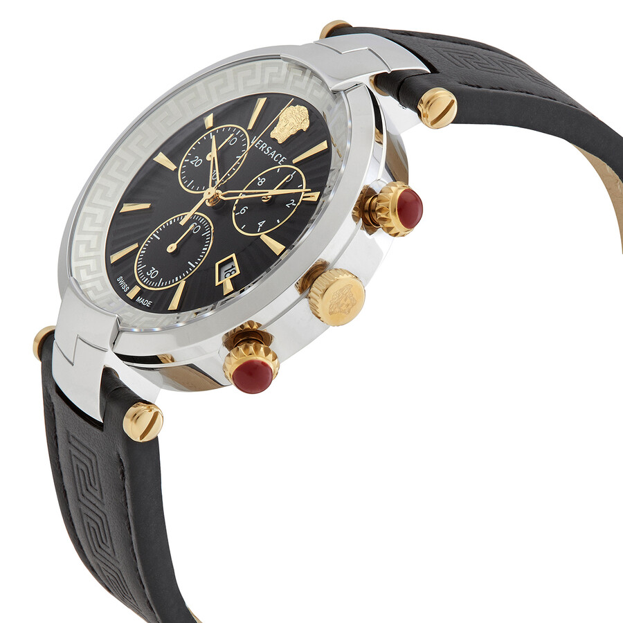Versace Revive Chronograph Quartz Black Dial Ladies Watch VE2M00121 ...
