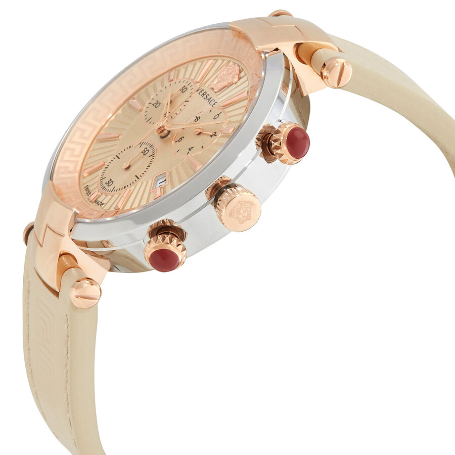 Versace Revive Chronograph Quartz Ivory Dial Ladies Watch VE2M00321 ...