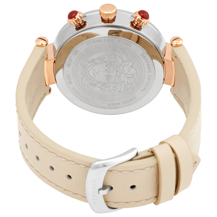 Versace Revive Chronograph Quartz Ivory Dial Ladies Watch VE2M00321 ...