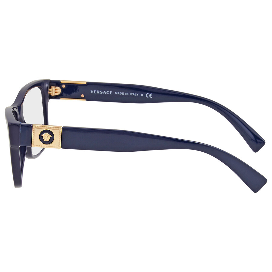 Versace Transparent Rectangular Men's Eyeglasses 0VE3295 5342 56 ...