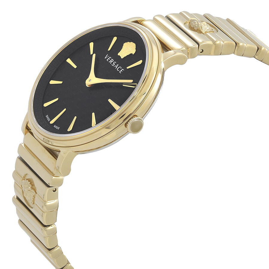 Versace V-Circle Quartz Black Dial Ladies Watch VE8101519 7630030548338 ...