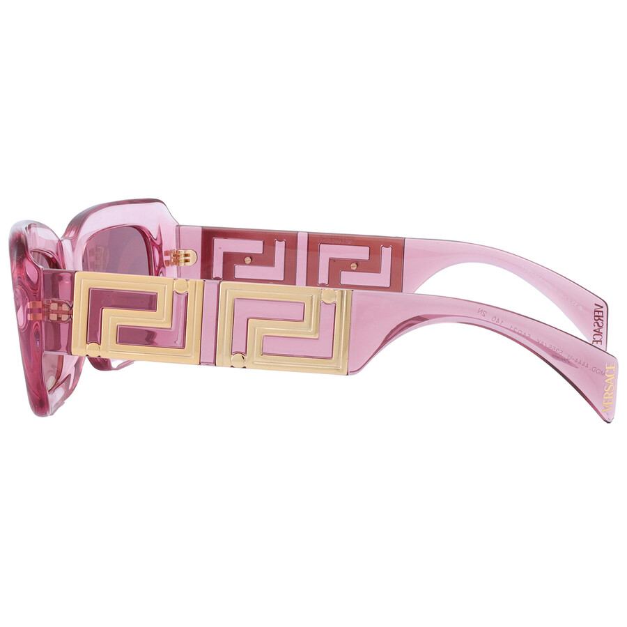 Versace Violet Internal Mirror Silver Rectangular Ladies Sunglasses ...