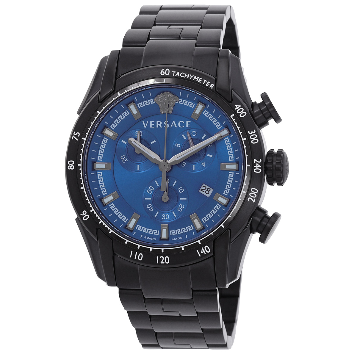 Versace V-Ray Chronograph Quartz Blue Dial Men's Watch VE2I00521 ...