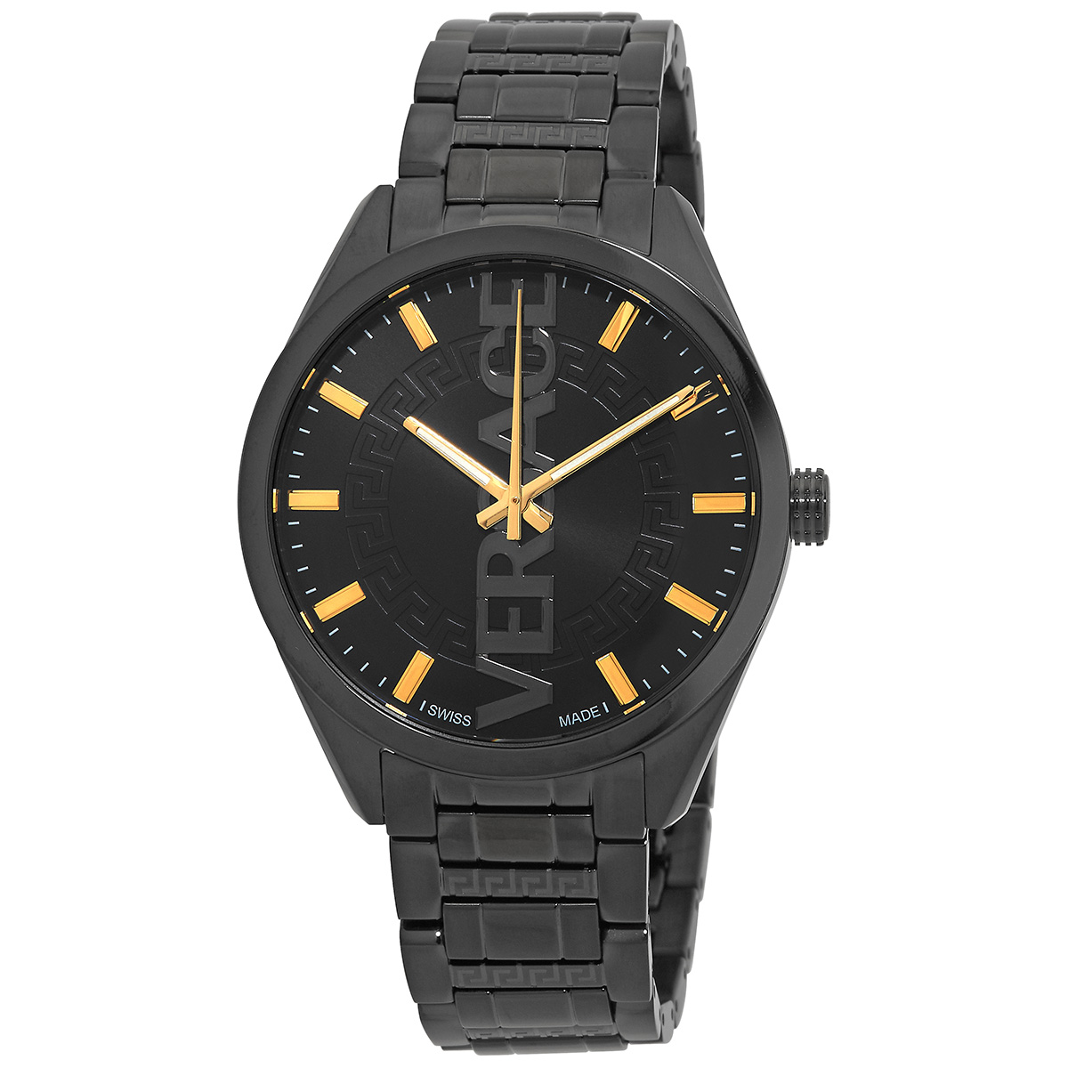 Versace V-Vertical Quartz Black Dial Men's Watch VE3H00522 - Watches, V ...