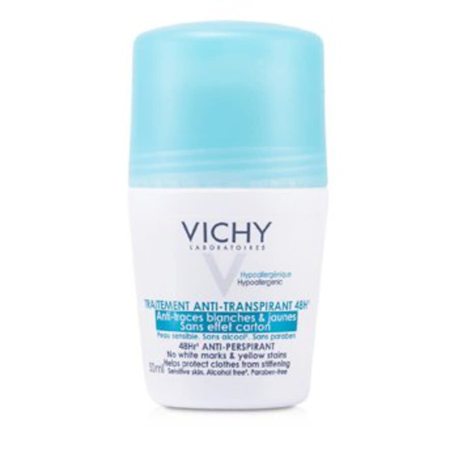 Vichy 48Hr Anti-Perspirant Roll-On - No White Marks & Yellow Stains Rollerball 1.69 oz Skin Care ...