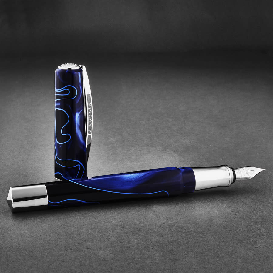 Visconti 'Opera Vertigo' Blue Fine Nib Fountain Pen KP13-12-FPF - Fine ...