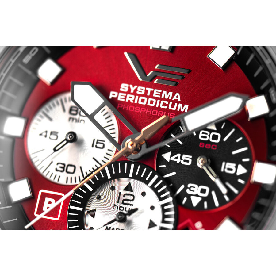Vostok Europe Systema Periodicum Chronograph Quartz Red Dial Men's ...
