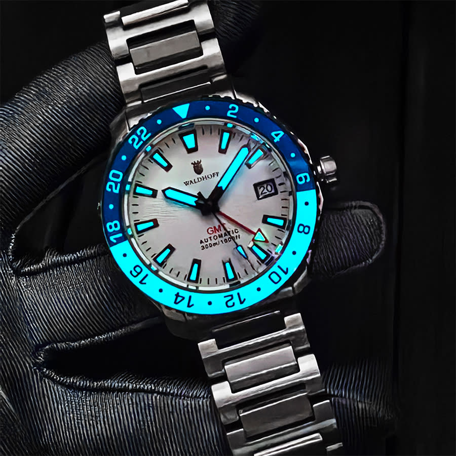 Waldhoff Atlas GMT Automatic Silver Dial Men's Watch MW-23A-3S ...