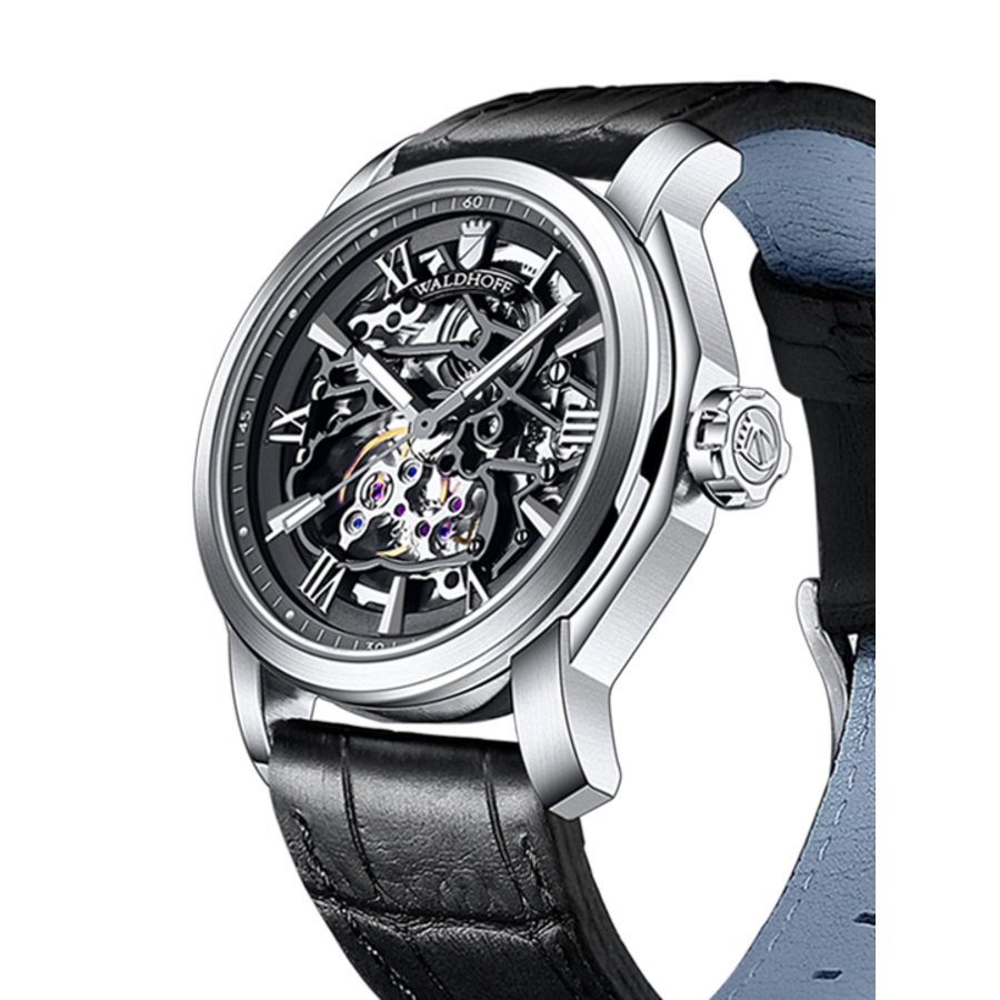 Waldhoff Republic II Black Dial Men's Watch Republic II Obsidian Black ...