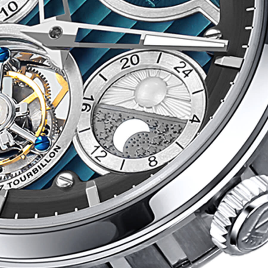 Waldhoff Ultramatic II Tourbillon Hand Wind Black Dial Men's Watch ...