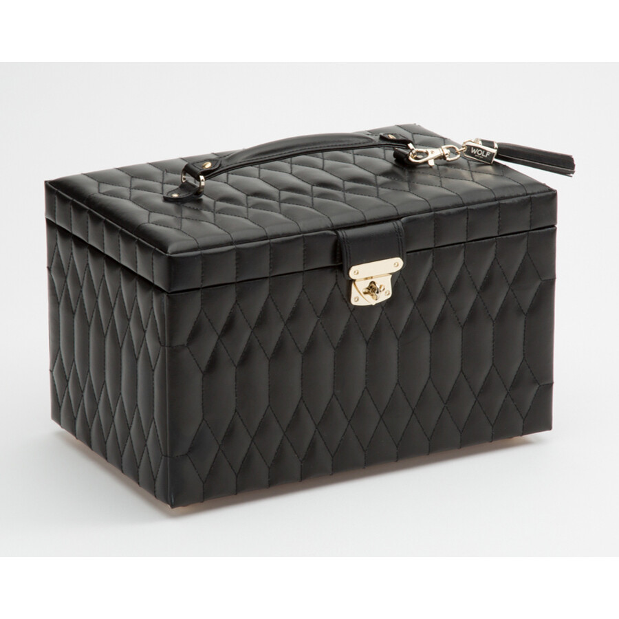 Wolf Caroline Large Black Jewelry Case 329671 - Jewelry, Caroline ...