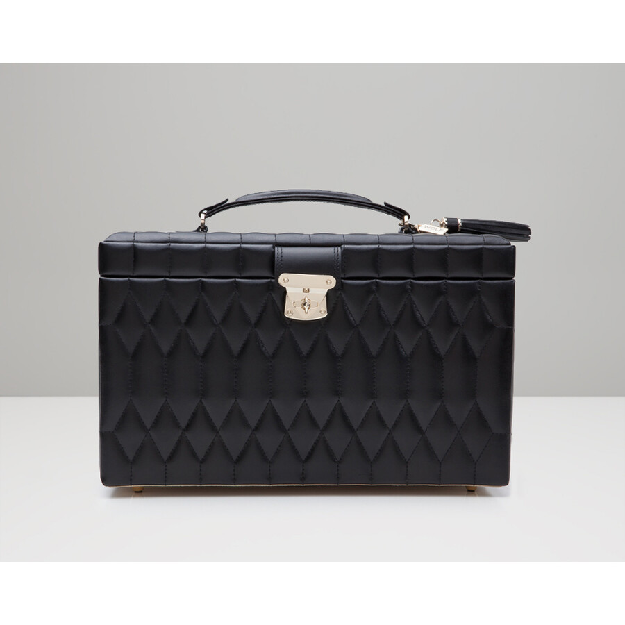 Wolf Caroline Large Black Jewelry Case 329671 - Jewelry, Caroline ...