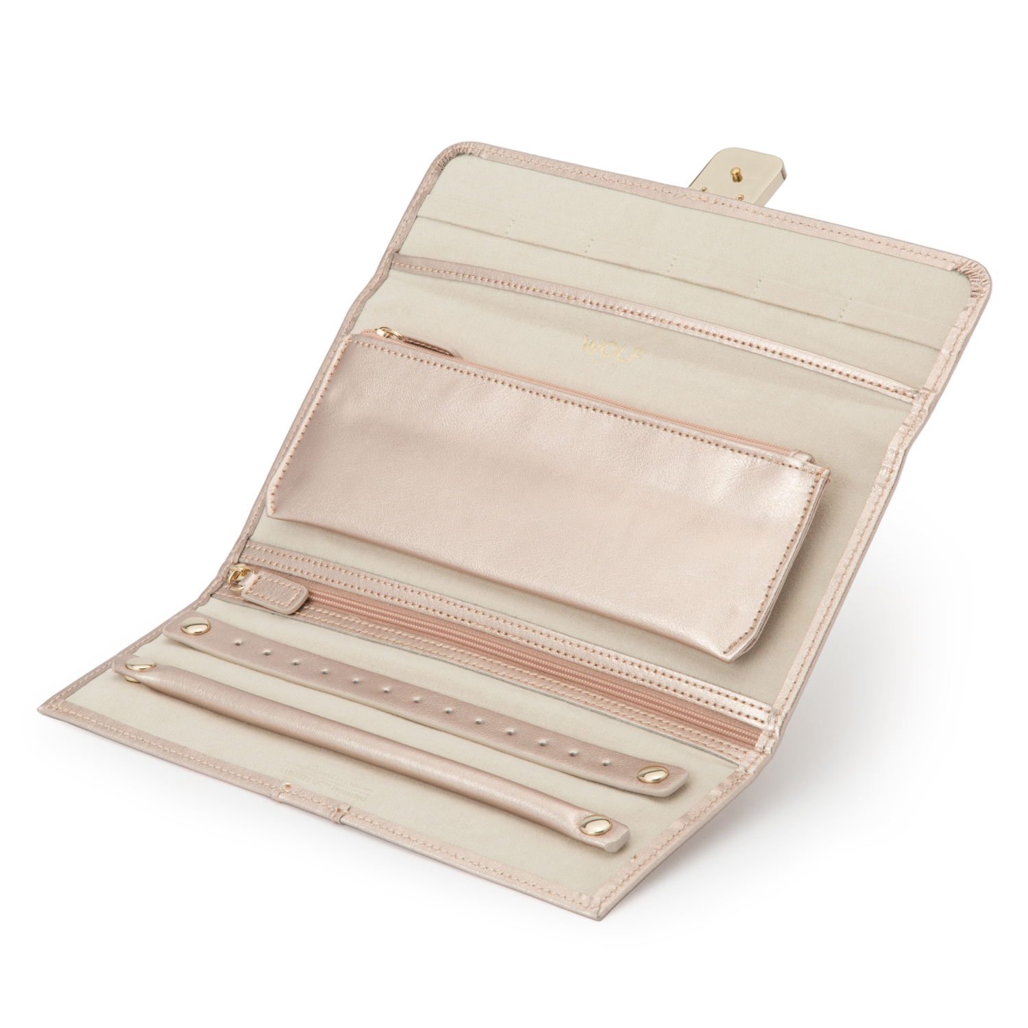 Wolf Palermo Rose Gold Jewelry Roll 213416 098152738827 - Jewelry ...