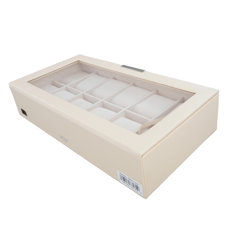 Wolf Stackable 12Pcs Watch Tray With Lid 309853 - Watch Accessories ...