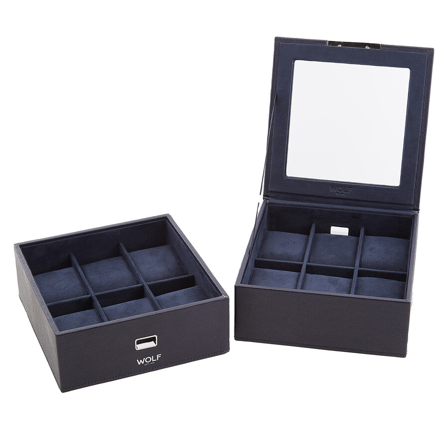 Wolf Stackable Navy Watch Trays 319617 - Watch Accessories, Watch Cases ...