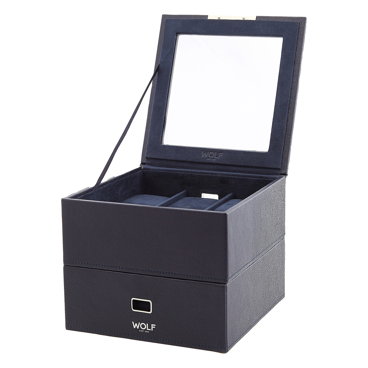 Wolf Stackable Navy Watch Trays 319617 - Watch Accessories, Watch Cases ...