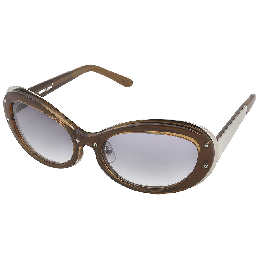 Yohji Yamamoto X Linda Farrow Blue Grey Gradient Oval Unisex Sunglasses ...