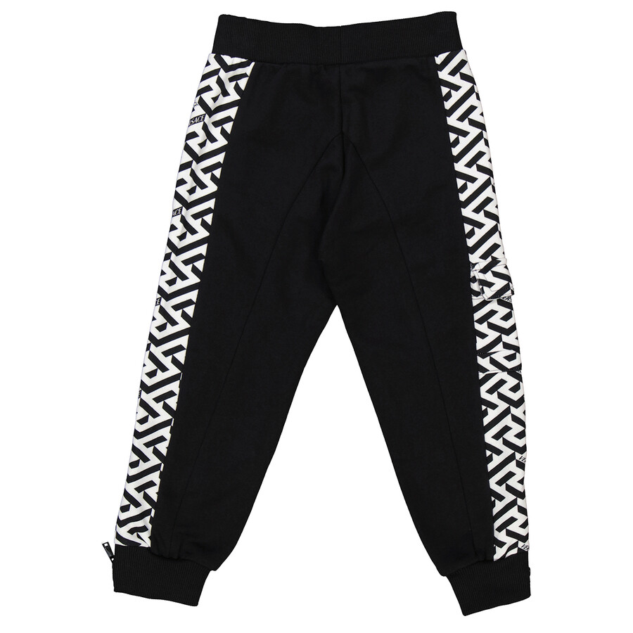 Young Versace Boys All Over Greca Logo Joggers, Size 4Y 1003036-1A04729-2B020 - Apparel - Jomashop