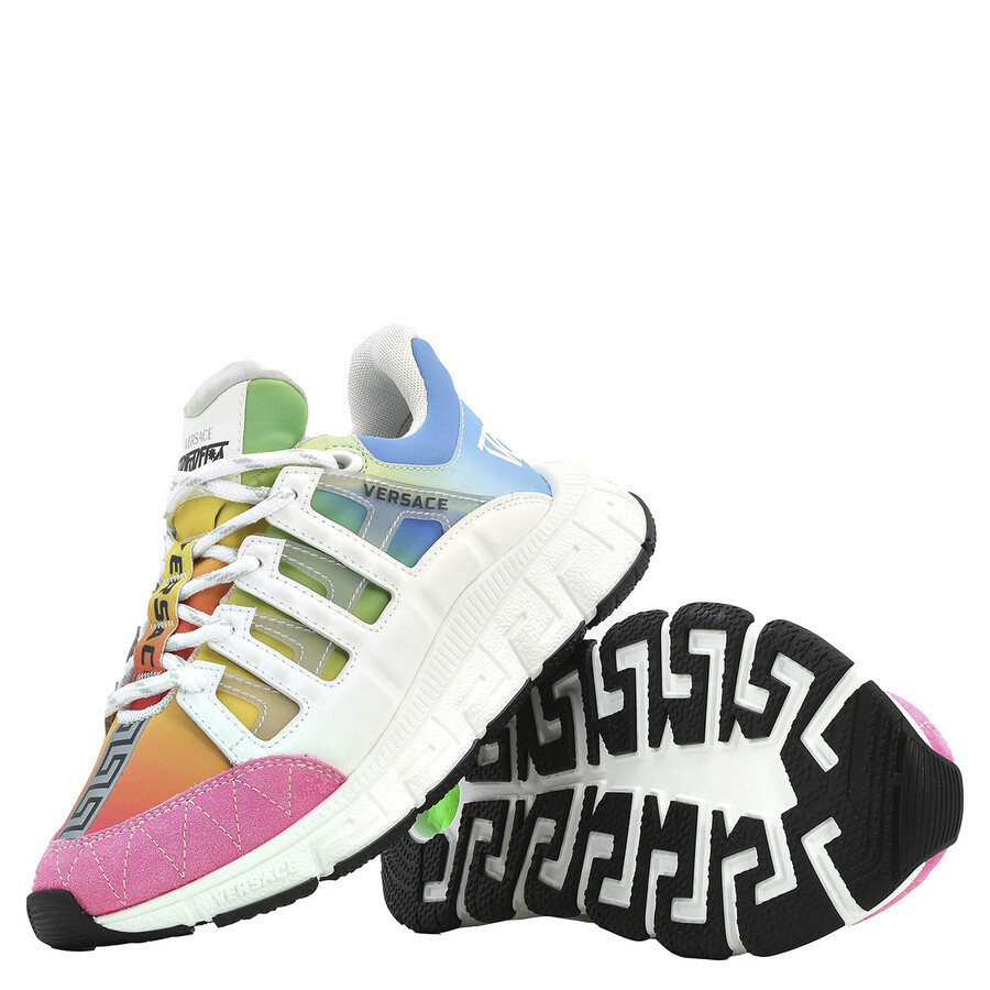 Young Versace Boys Trigreca Rainbow Low-Top Sneakers, Brand Size 36 ...