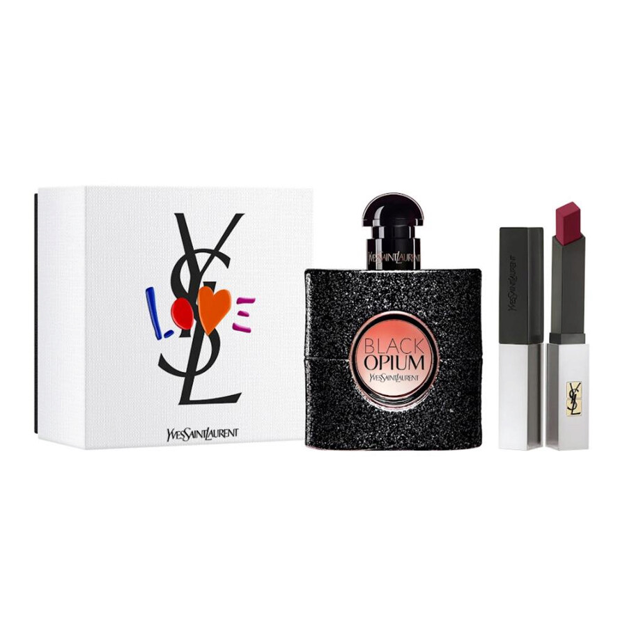 Yves Saint Laurent Ladies Black Opium Gift Set Fragrances 3614273721615 - Fragrances & Beauty ...